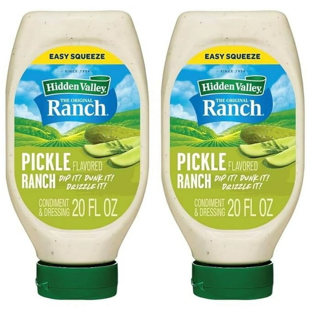 Ranch Dressing, Pickle Flavored, Hidden Valley, 20 oz, Pack of 2 ...