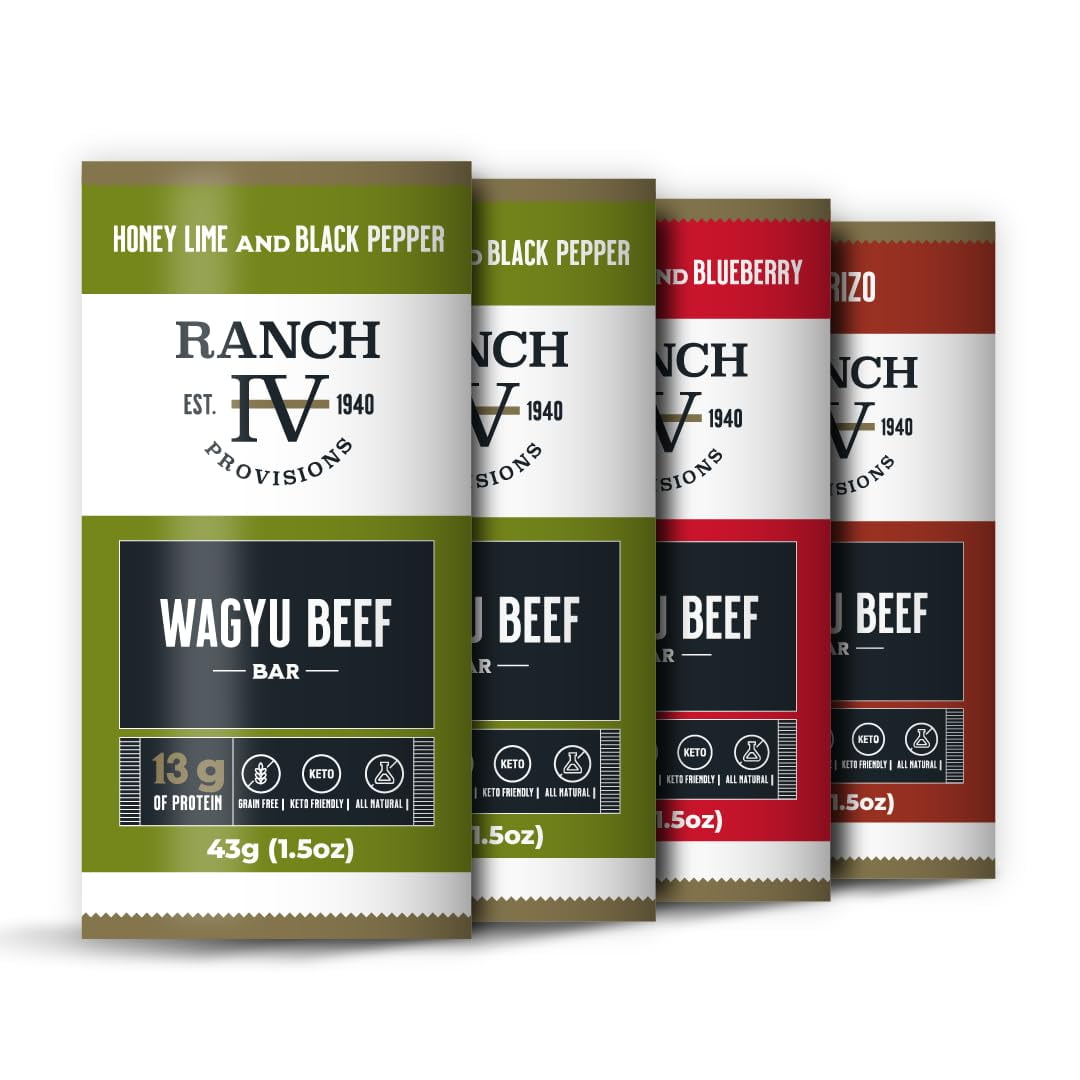 Ranch IV Provisions Wagyu Beef Bar BSL1 - Sampler Pack - 1.5 oz (Pack ...