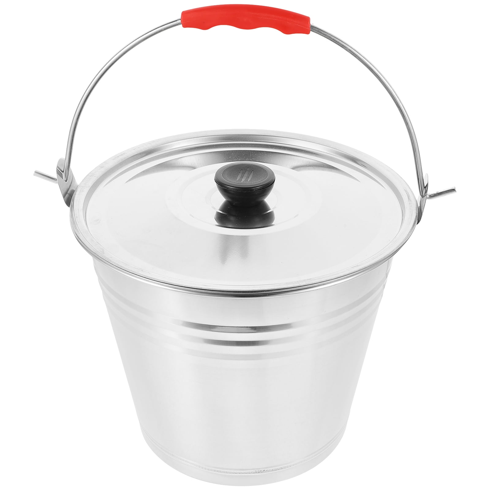 Ranch Milking Bucket Round Drink Silver Beverage Tub Child Red ...