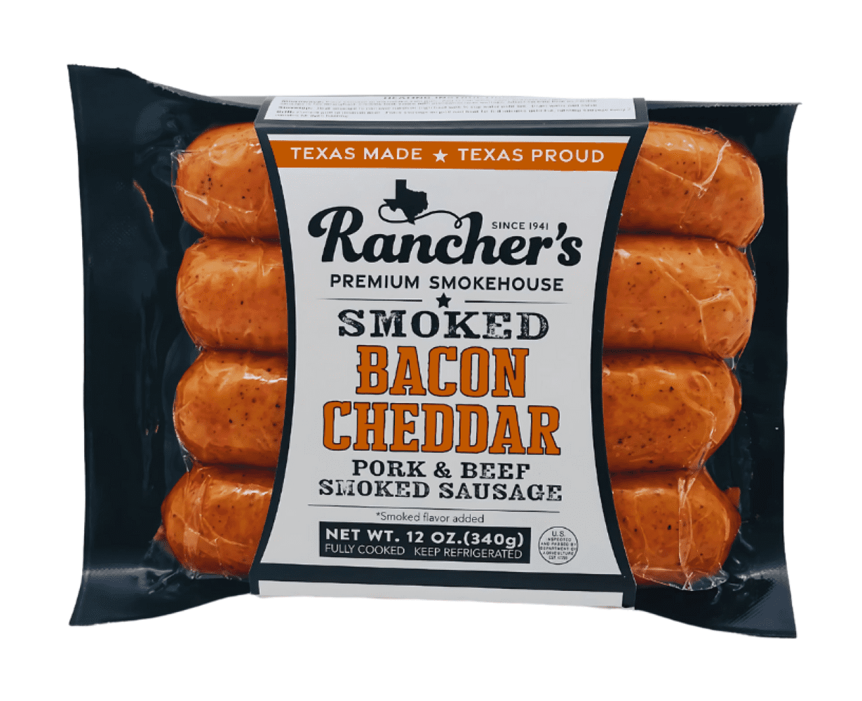 Rancher's Premium Smokehouse Bacon Cheddar, Pork and Beef Smoked ...