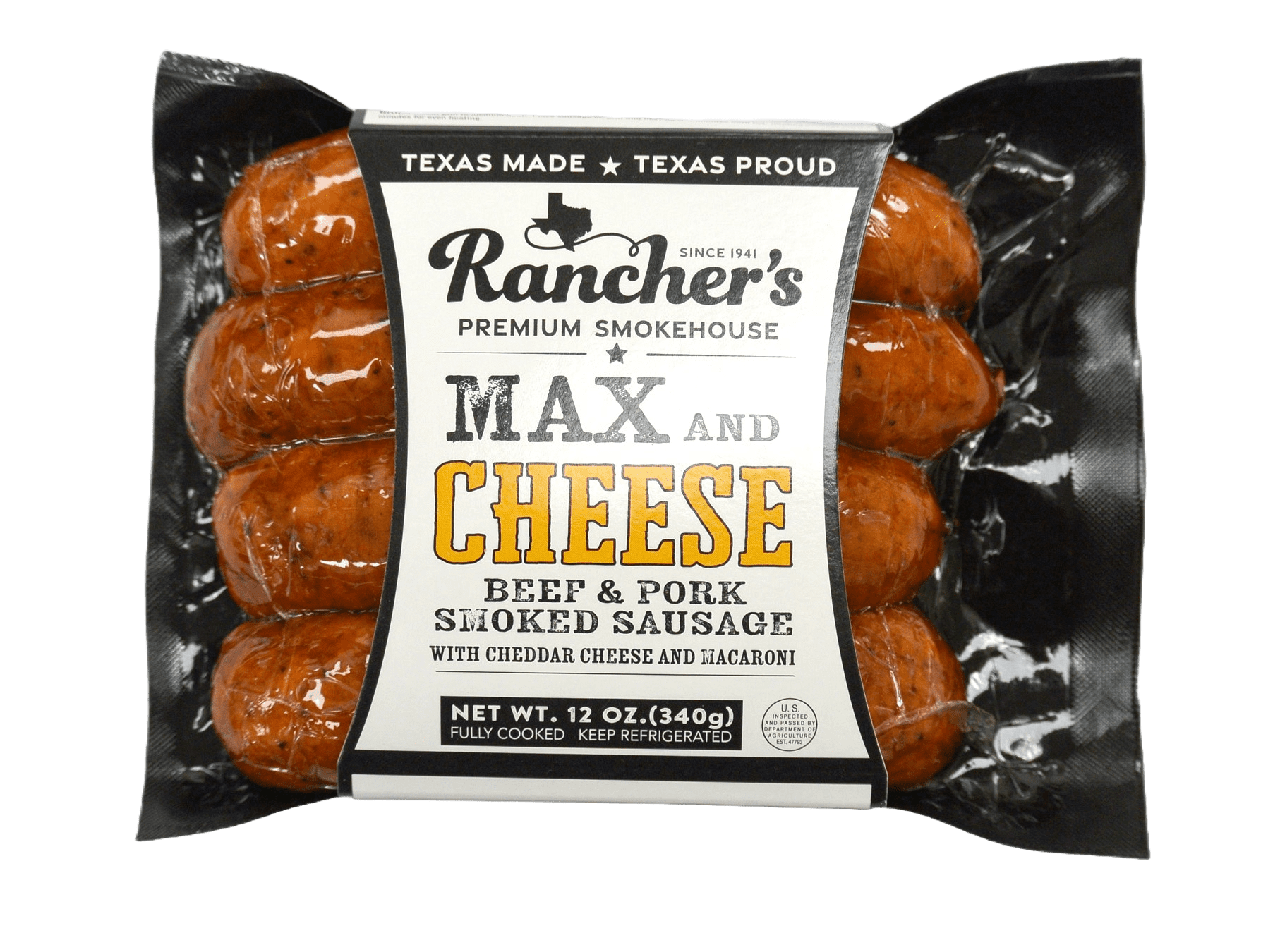 Rancher's Premium Smokehouse, Max & Cheese Pork and Beef Sausage, 12 oz ...