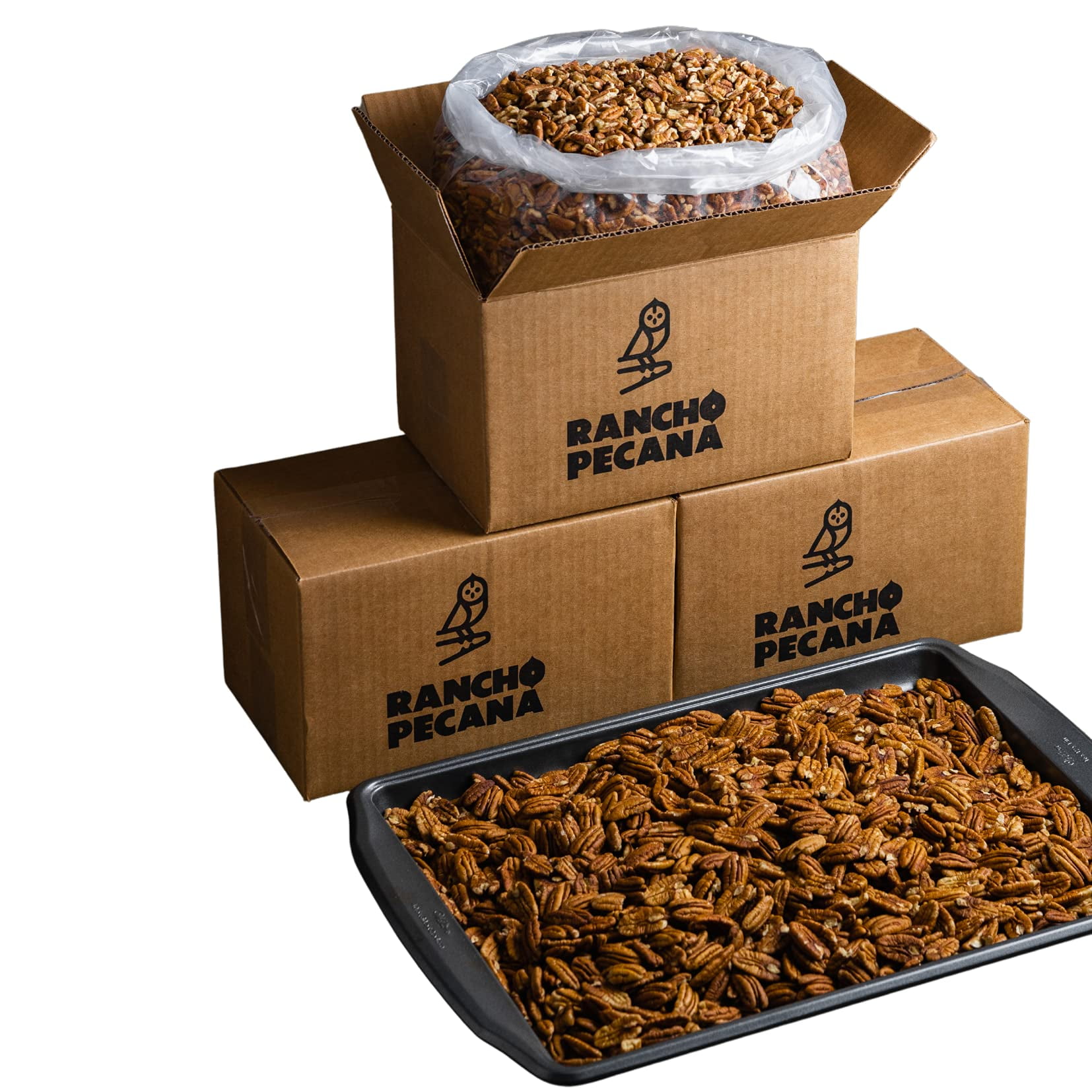 Rancho Pecana Natural Pecan Halves, Gluten-Free , Non-GMO, Heart ...