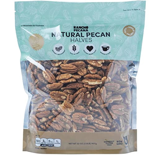 Rancho Pecana Gluten-Free and Non-GMO Natural Pecan Halves, Heart ...