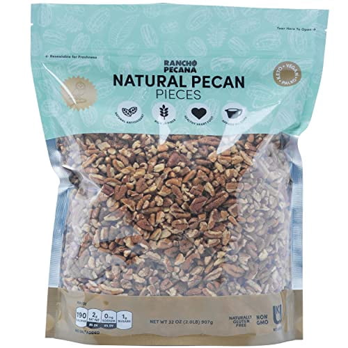 Rancho Pecana 2 lbs Gluten-Free, Non-GMO Chopped Pecan Pieces for ...