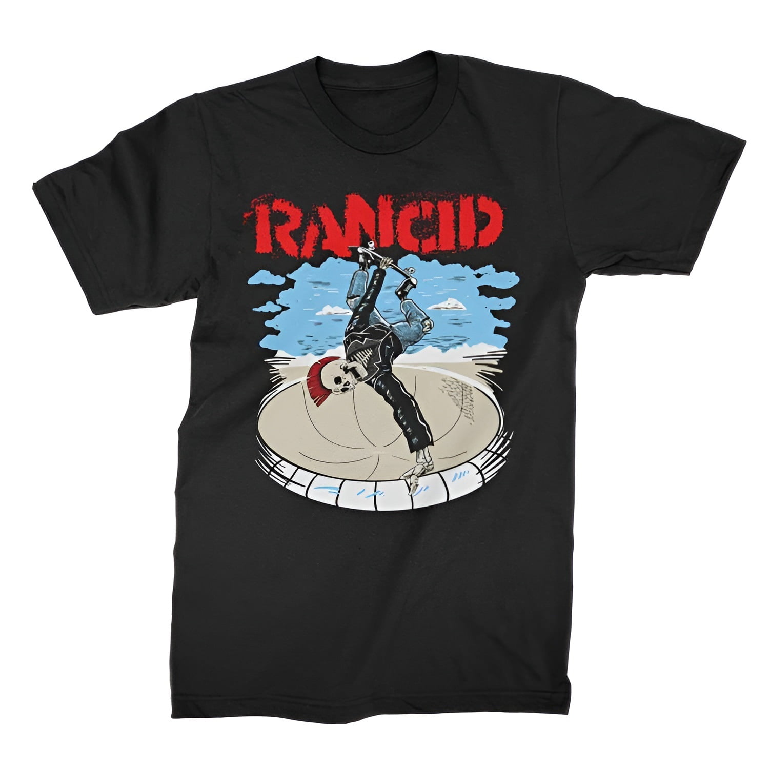Rancid Men's Skate Skele-tim T-Shirt Black Large | Officially Licensed ...