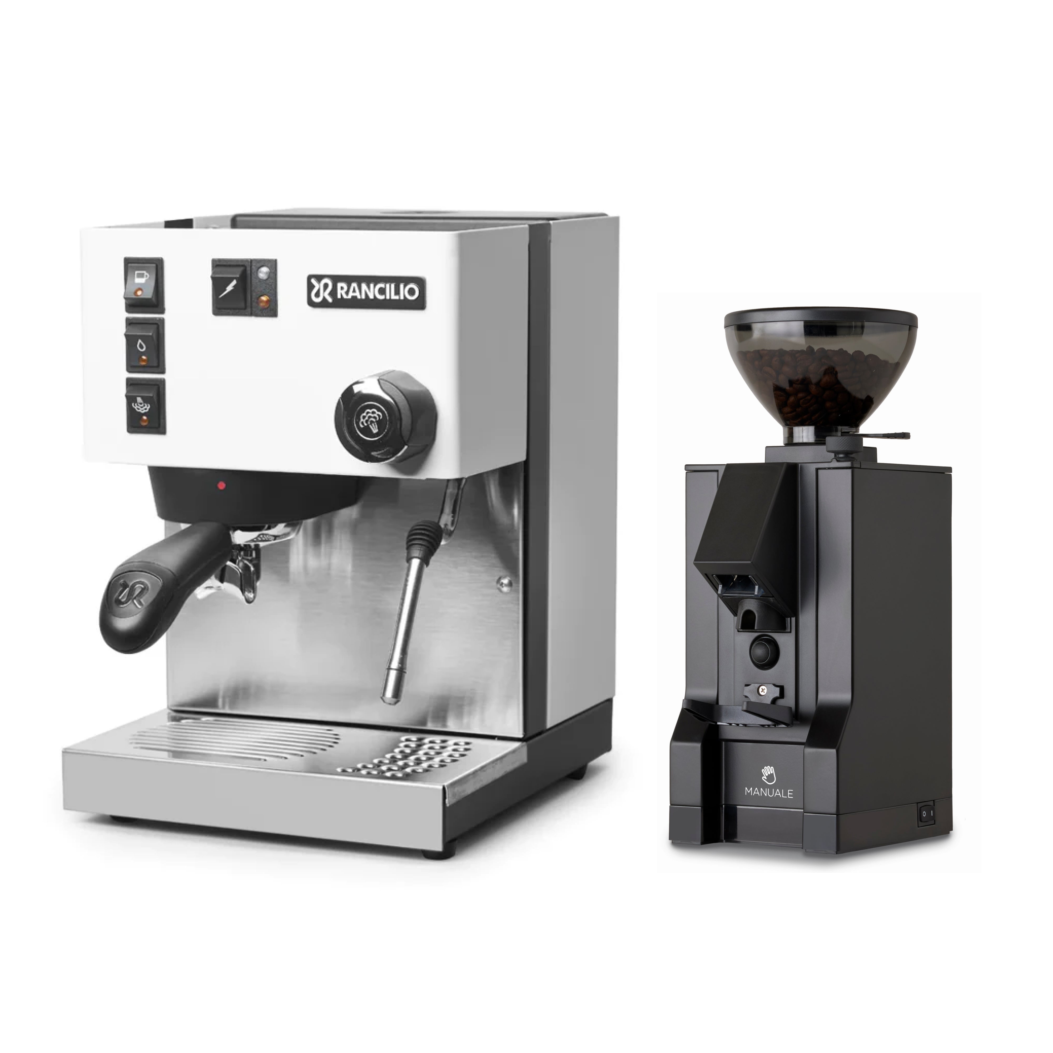 Rancilio Silvia Espresso Machine and Eureka Mignon Notte Grinder Bundle ...