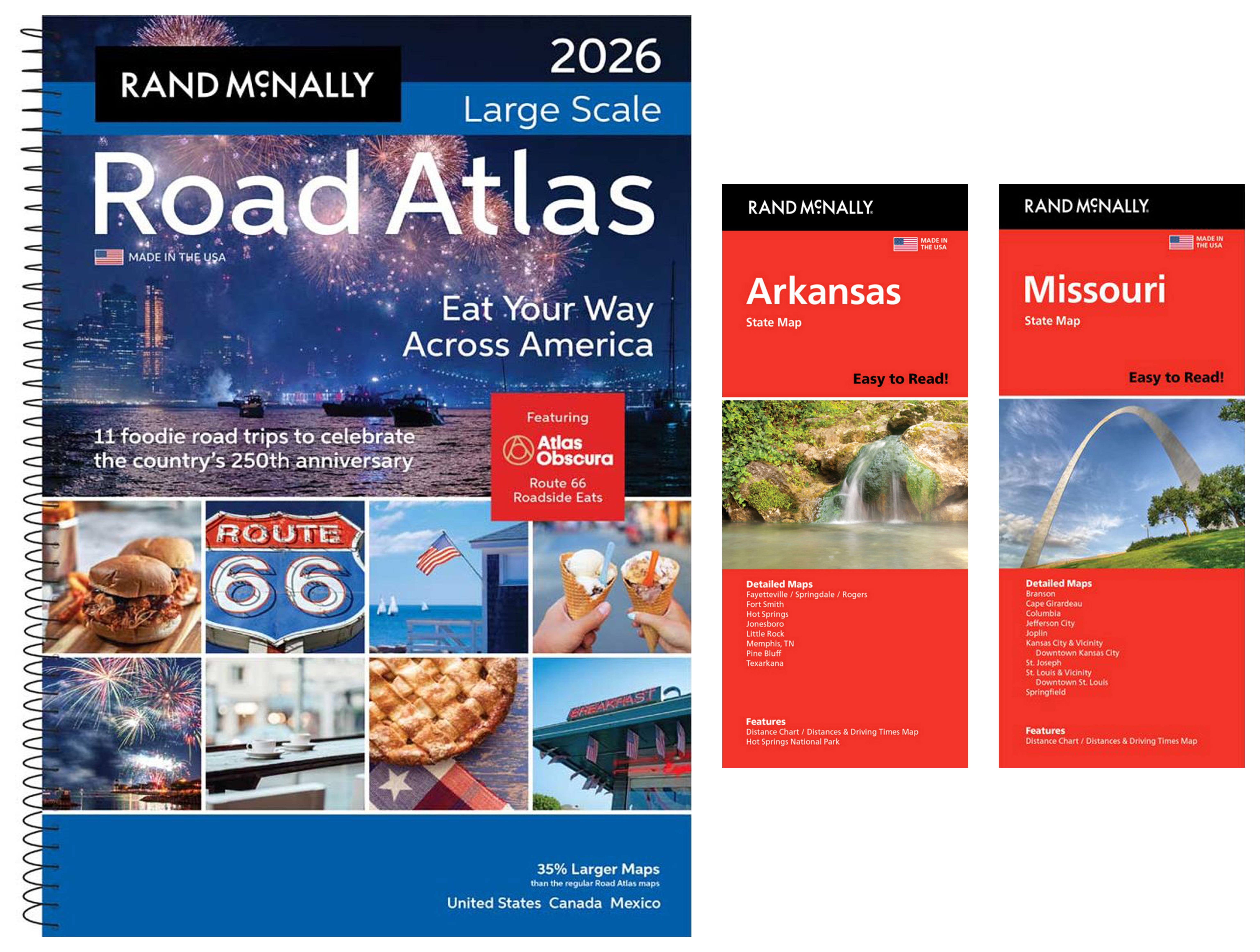 Rand McNally 2026 Large Scale Road Atlas with Easy to Read Arkansas ...