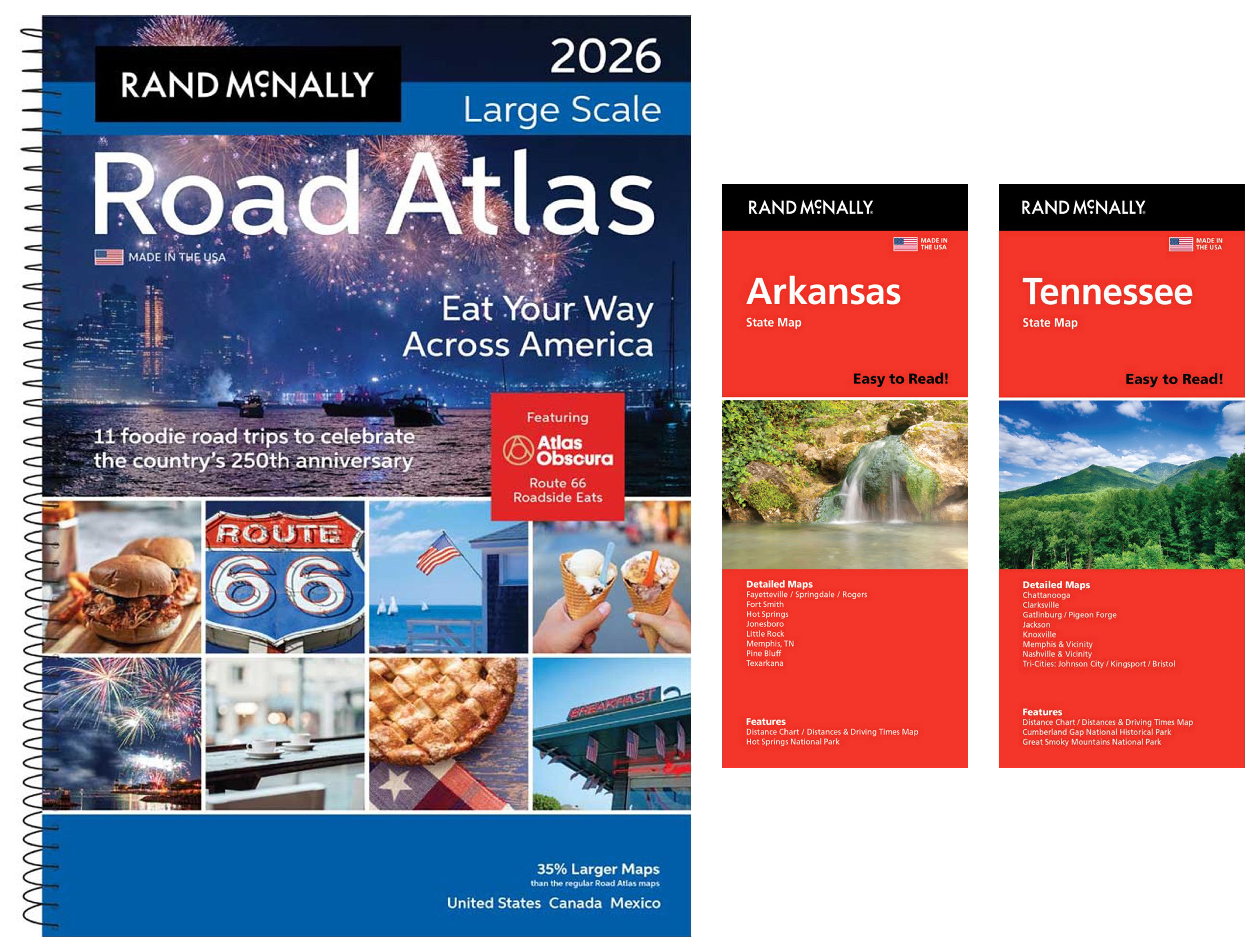 Rand McNally 2026 Large Scale Road Atlas with Easy to Read Arkansas ...
