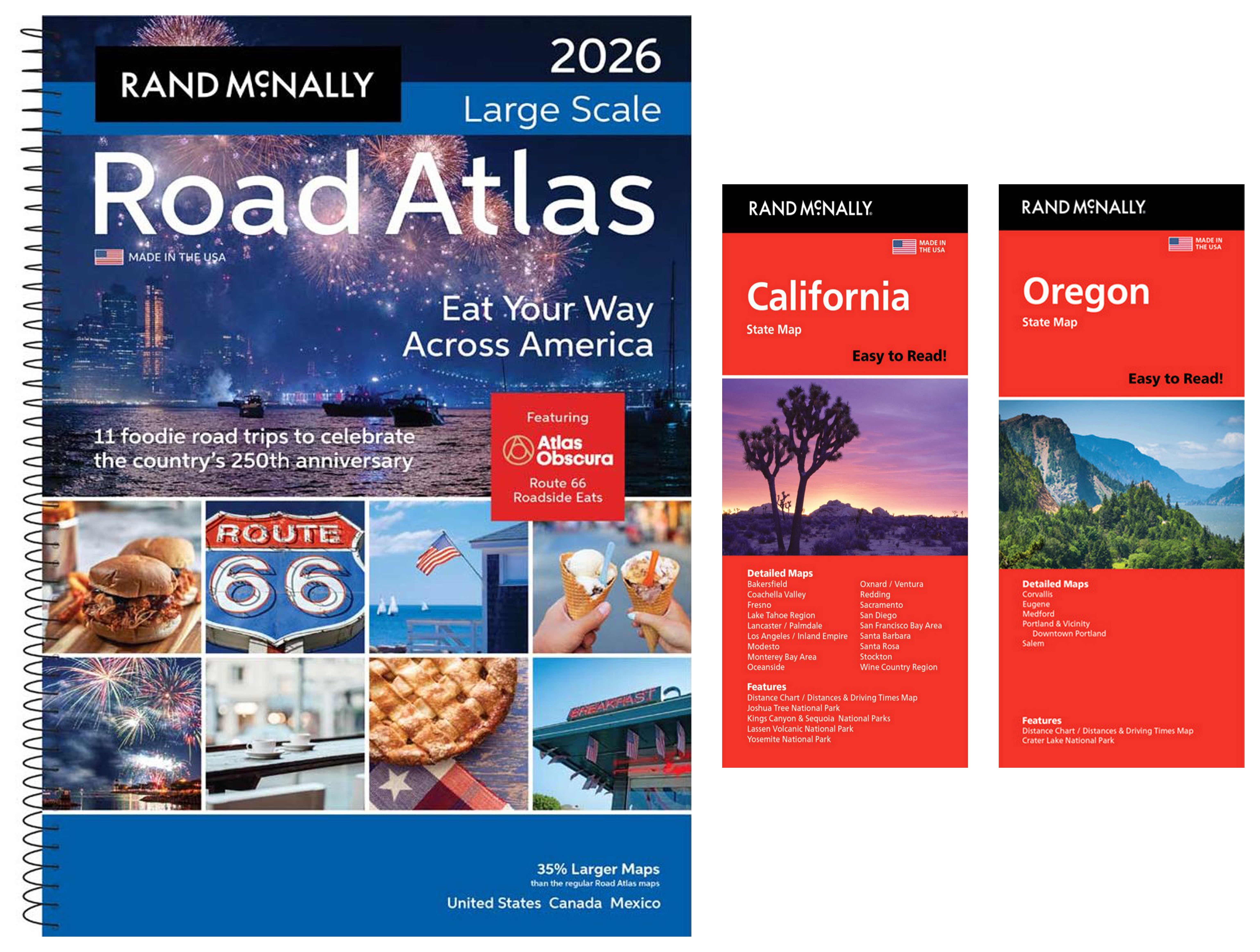 Rand McNally 2026 Large Scale Road Atlas with Easy to Read California ...