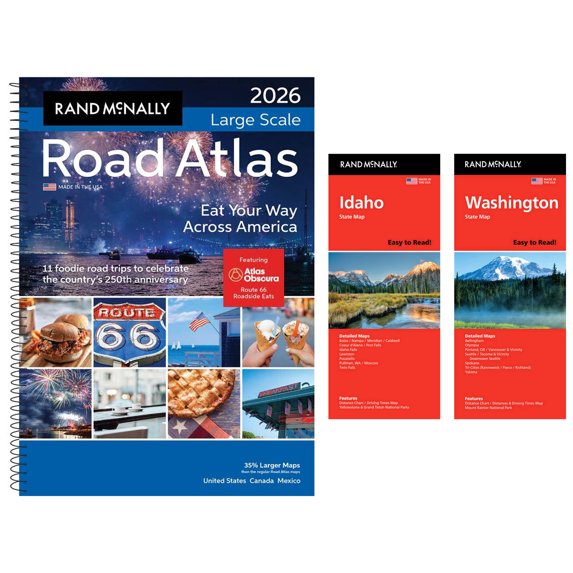 Rand McNally 2026 Large Scale Road Atlas with Easy to Read Idaho ...