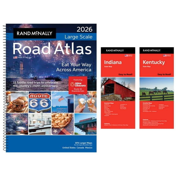 Rand McNally 2026 Large Scale Road Atlas with Easy to Read Indiana ...