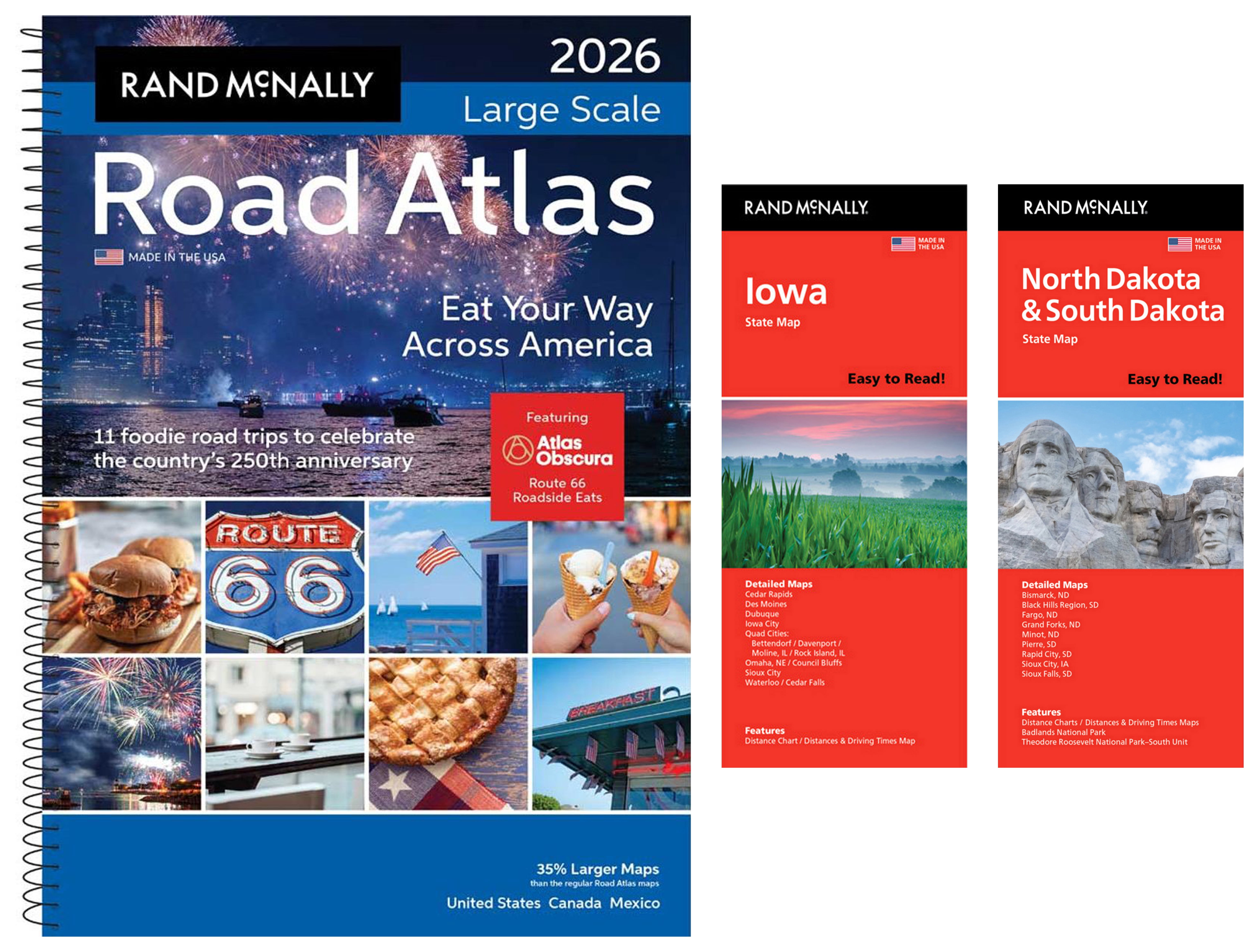 Rand McNally 2026 Large Scale Road Atlas with Easy to Read Iowa & North ...