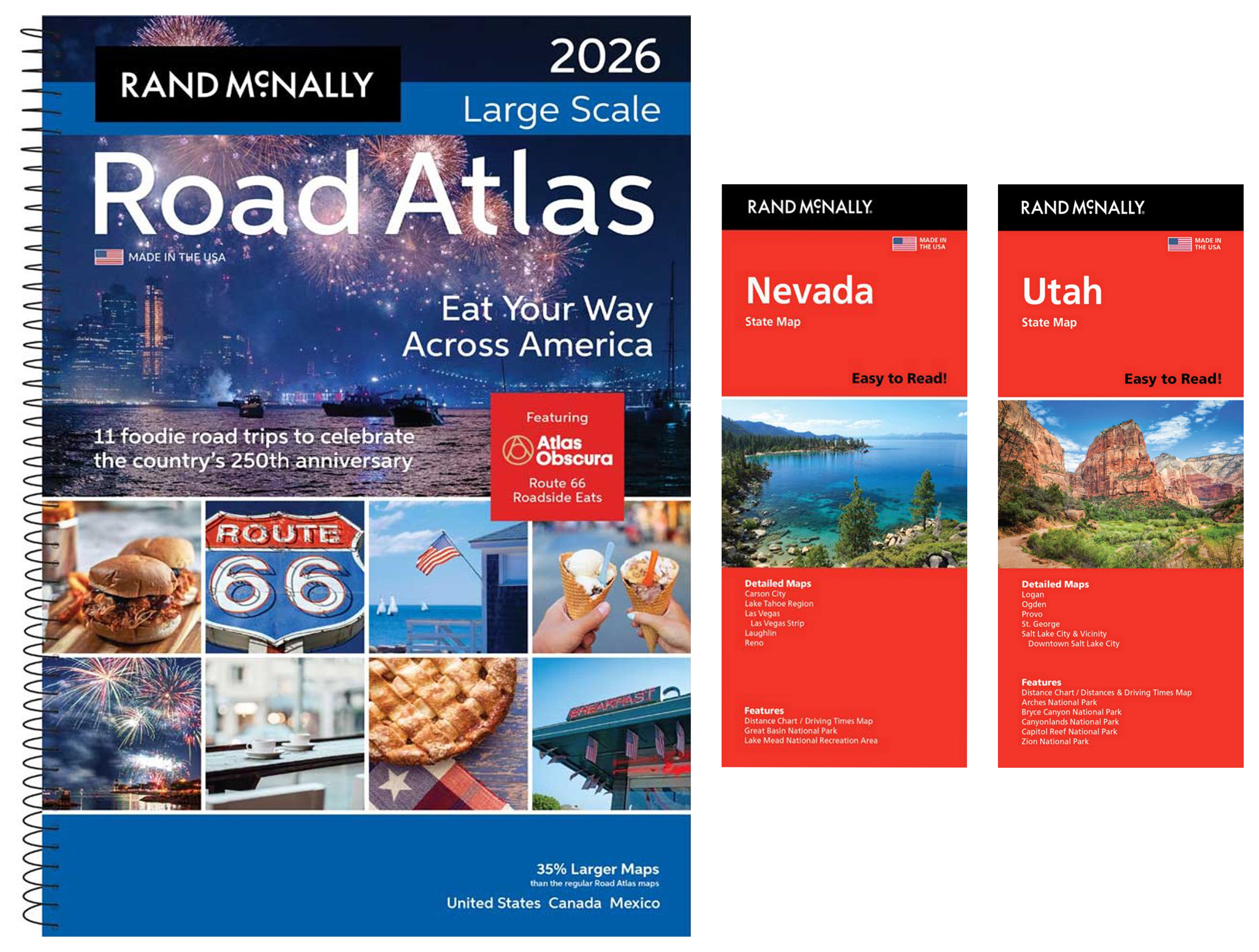 Rand McNally 2026 Large Scale Road Atlas with Easy to Read Nevada ...