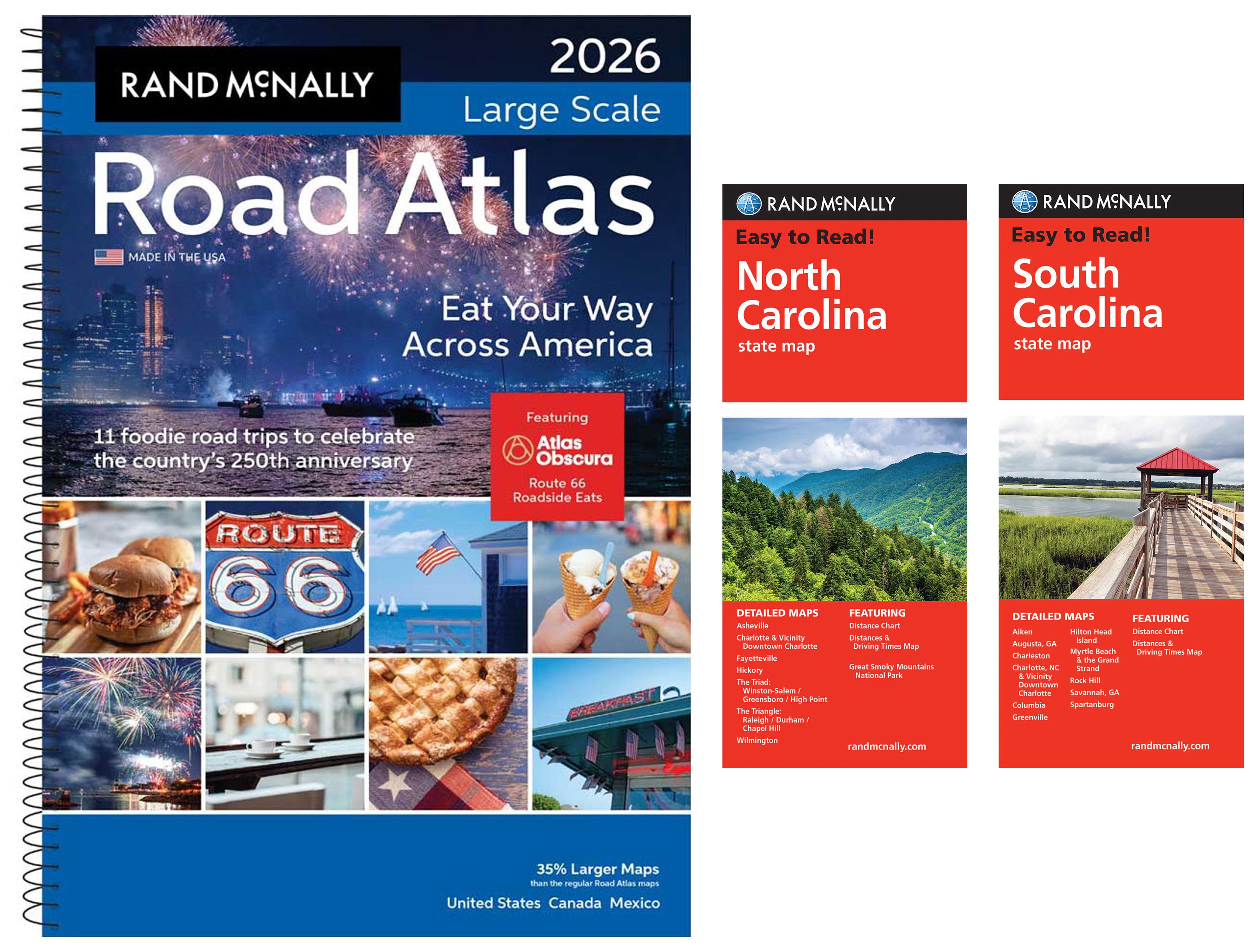 Rand McNally 2026 Large Scale Road Atlas with Easy to Read North ...