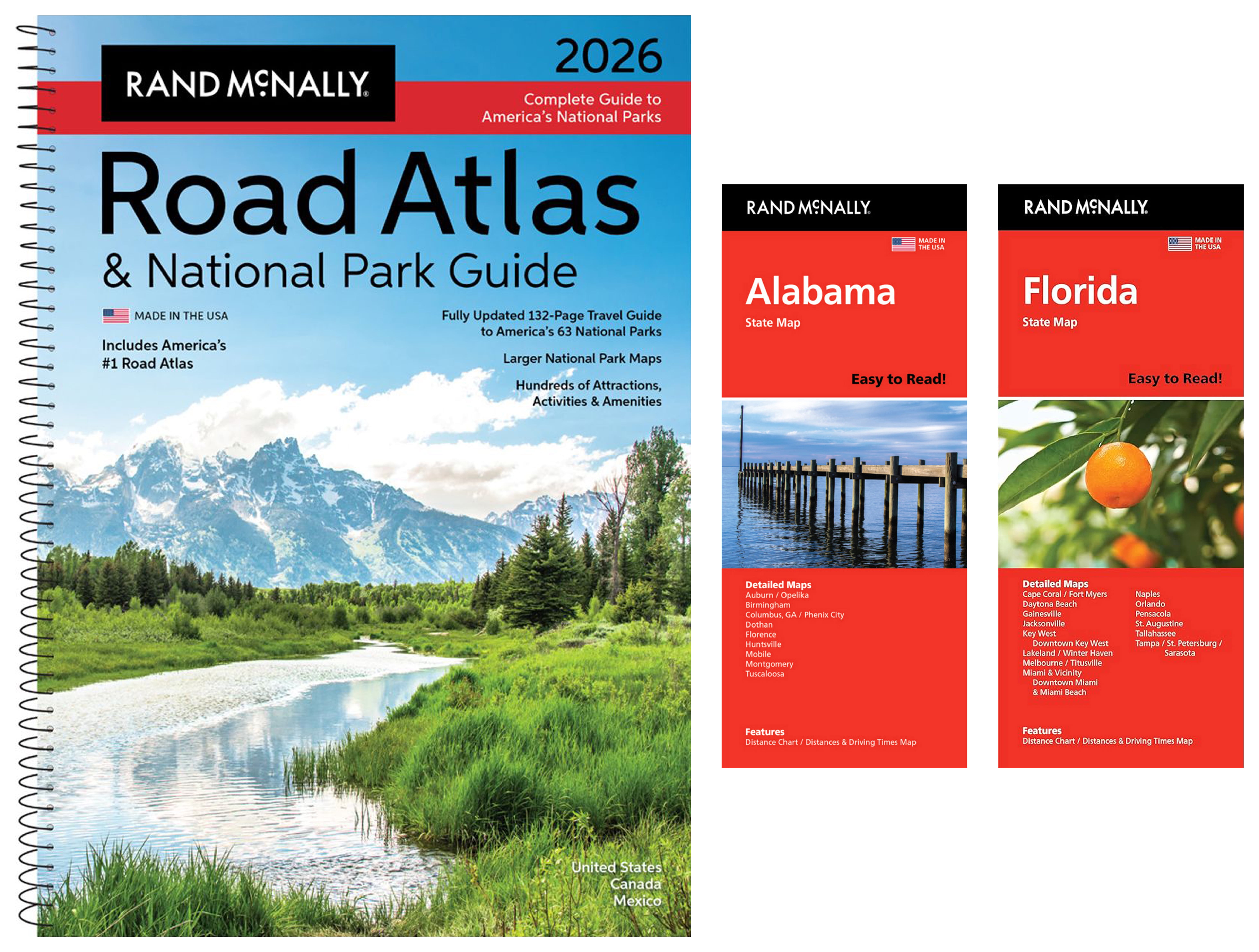 Rand McNally 2026 Road Atlas & National Park Guide with Alabama ...