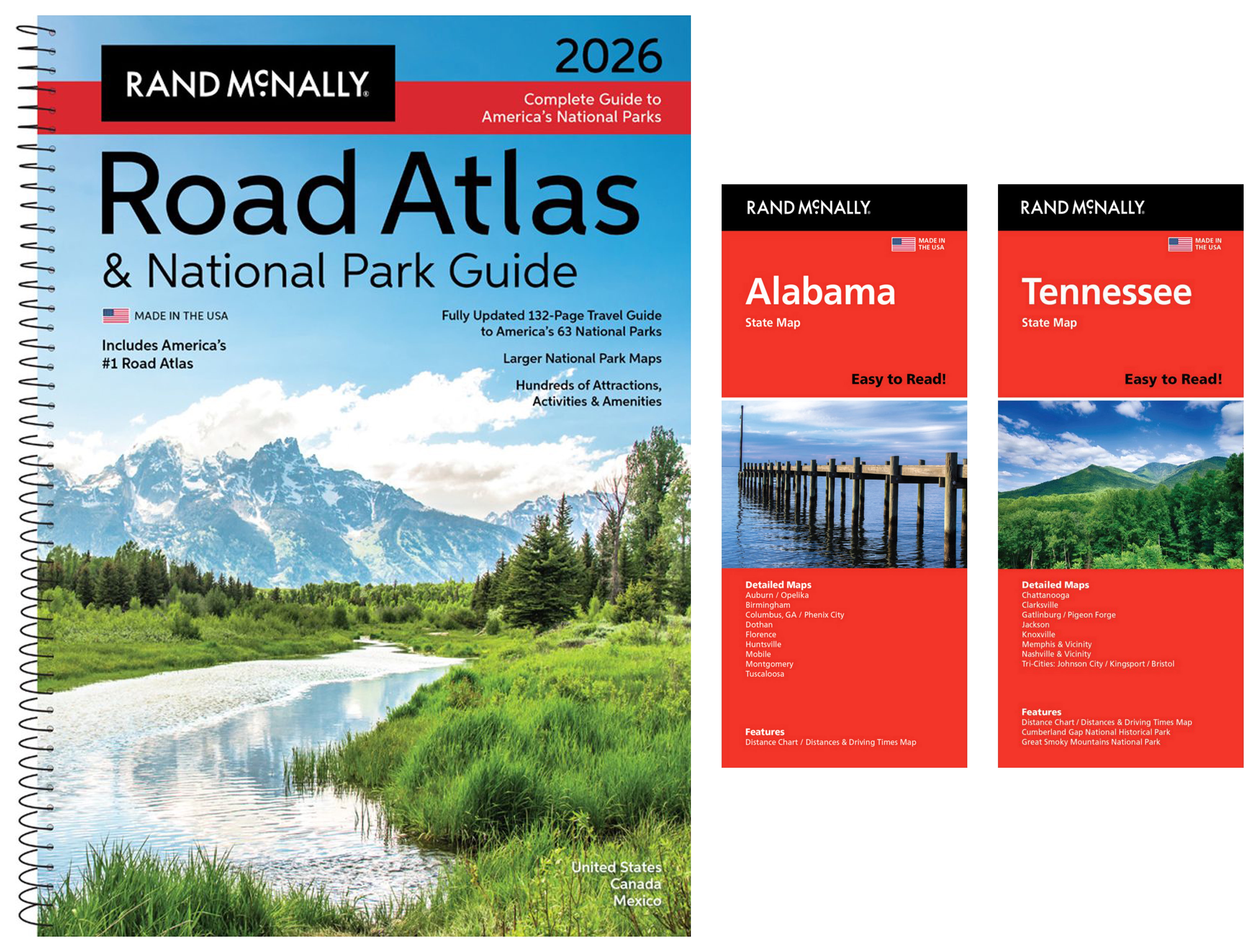 Rand McNally 2026 Road Atlas & National Park Guide with Alabama ...