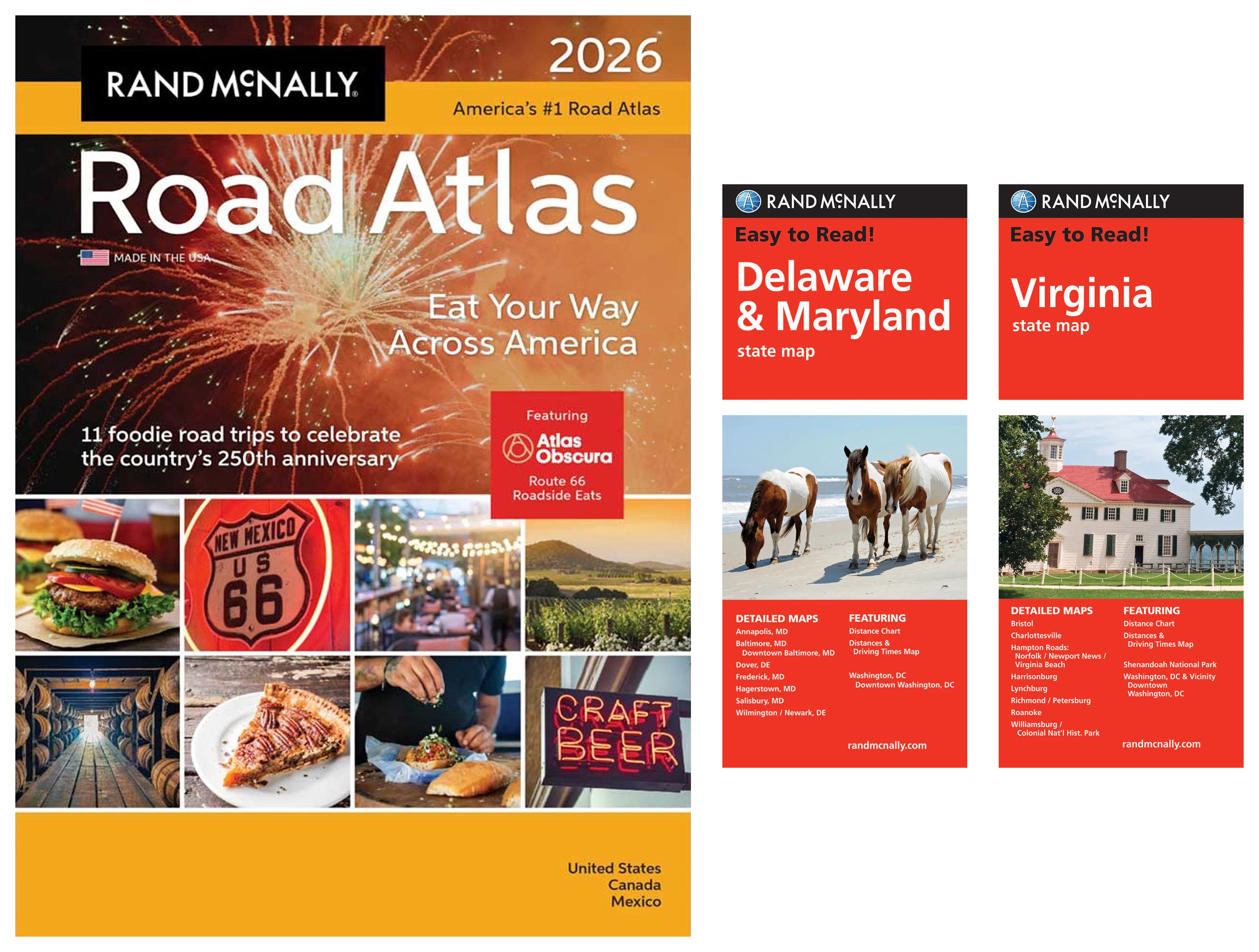 Rand McNally 2026 Road Atlas with Easy to Read Delaware/Maryland ...