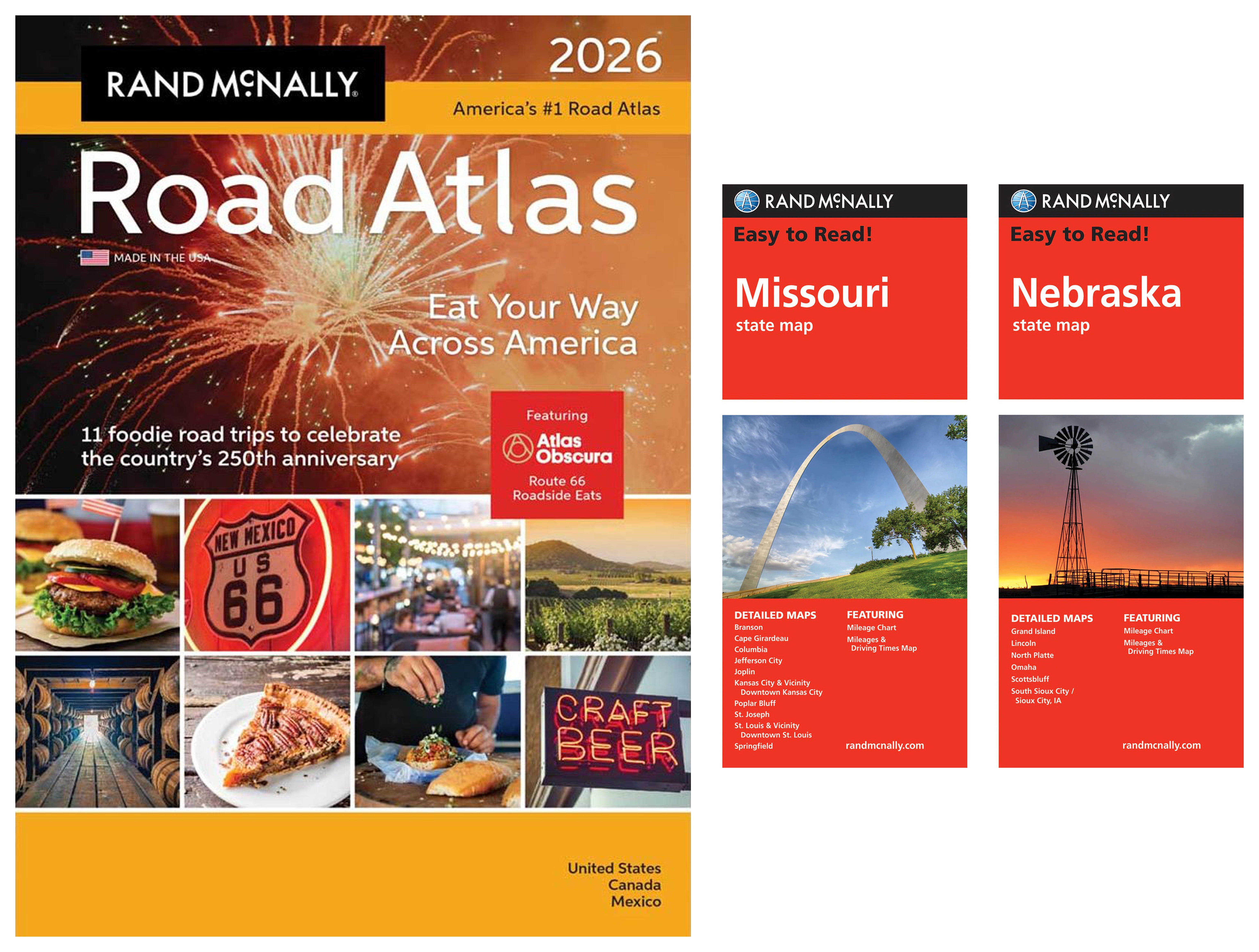 Rand McNally 2026 Road Atlas with Easy to Read Missouti & Nebraska Maps ...