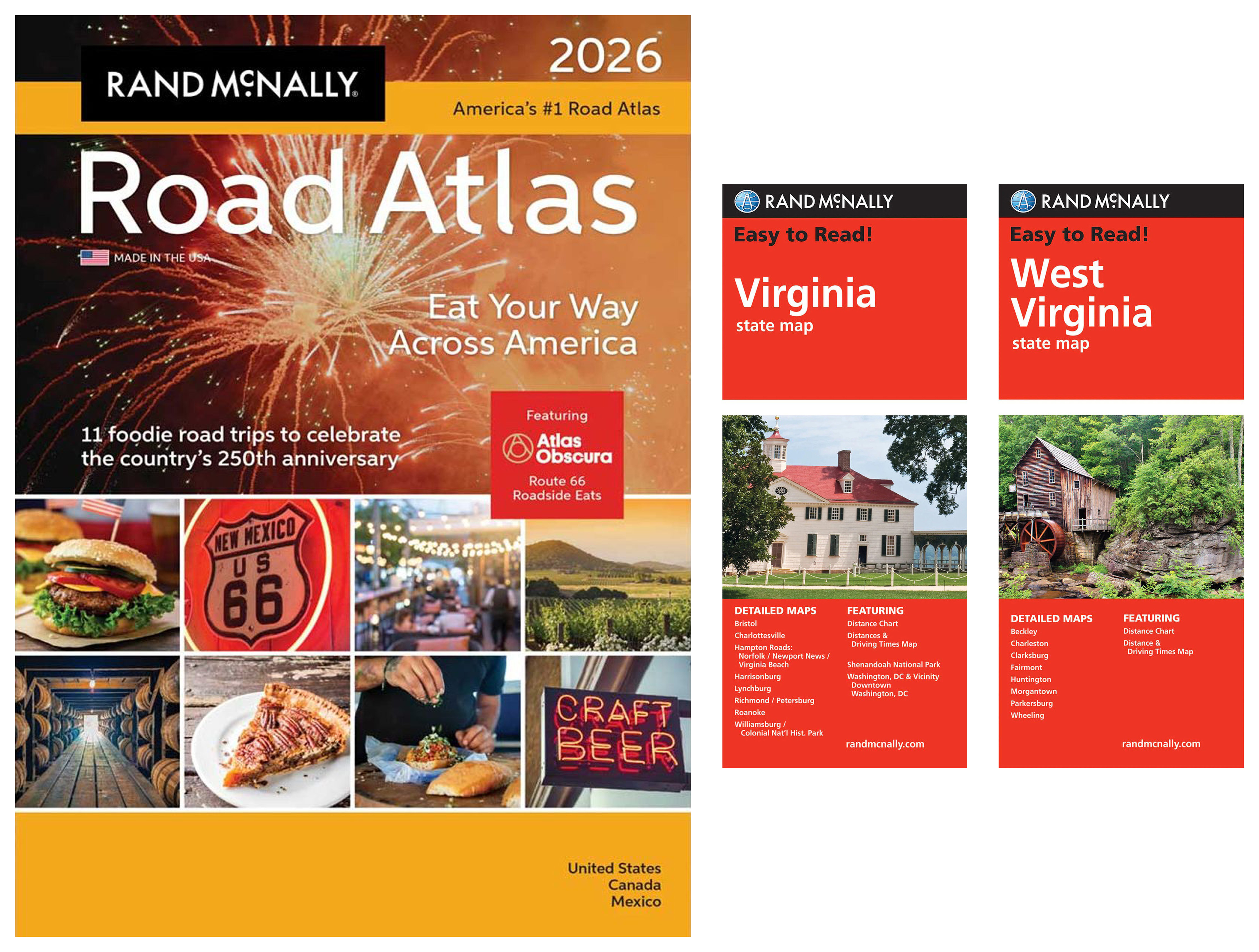 Rand McNally 2026 Road Atlas with Easy to Read Virginia & West Virginia ...