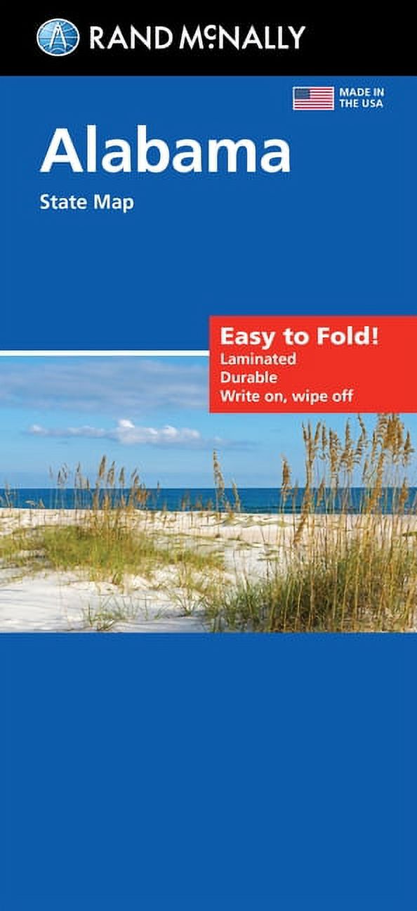 Rand McNally Easy to Fold: Alabama State Laminated Map, (Paperback ...