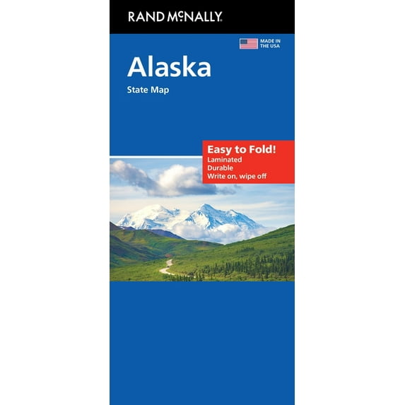 Rand McNally Easy to Fold: Alaska State Laminated Map, (Paperback ...