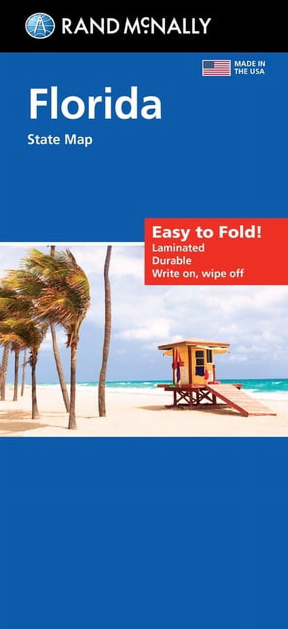 Rand McNally Easy to Fold: Florida State Laminated Map, (Paperback ...