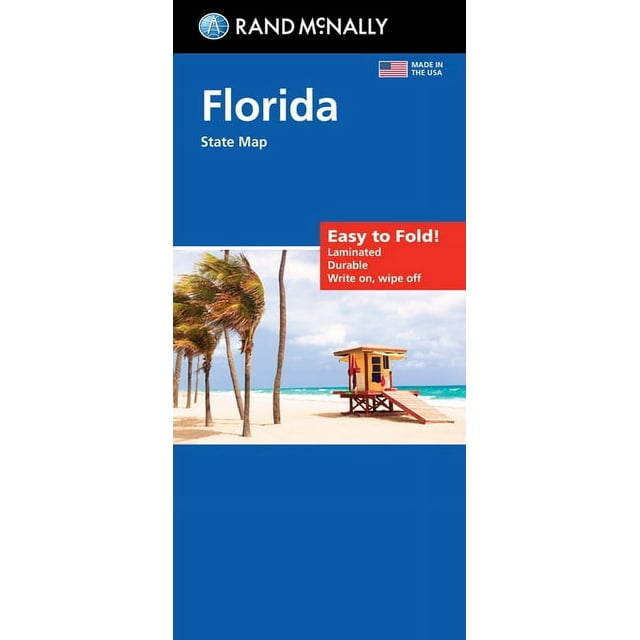 Rand McNally Easy to Fold: Florida State Laminated Map, (Paperback ...