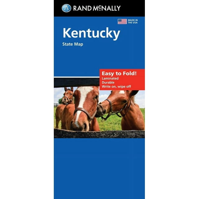 Rand McNally Easy to Fold: Durable, Laminated Kentucky State Map ...