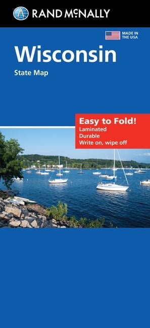 Rand McNally Easy to Fold: Wisconsin State Laminated Map, (Paperback ...