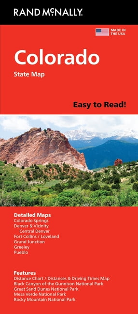 Rand McNally Easy to Read: Colorado State Map, (Paperback) - Walmart.com