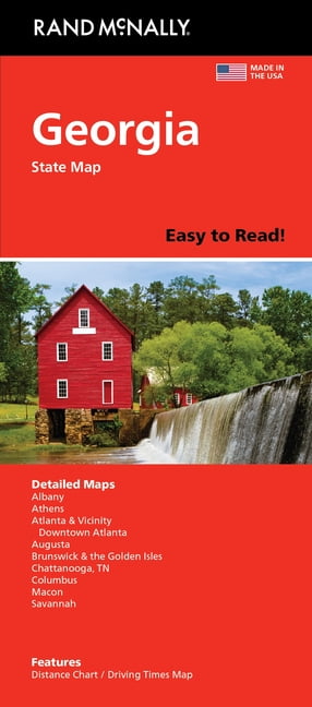 Rand McNally Easy to Read: Georgia State Map, (Paperback) - Walmart.com