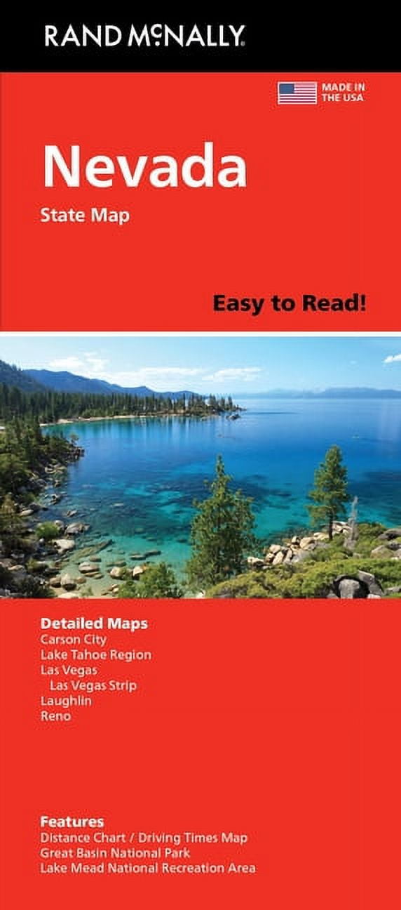 Rand McNally Easy to Read: Nevada State Map, (Paperback) - Walmart.com