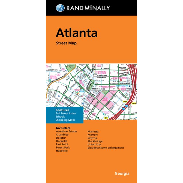 Rand McNally Folded Map: Atlanta Street Map, (Paperback) - Walmart.com