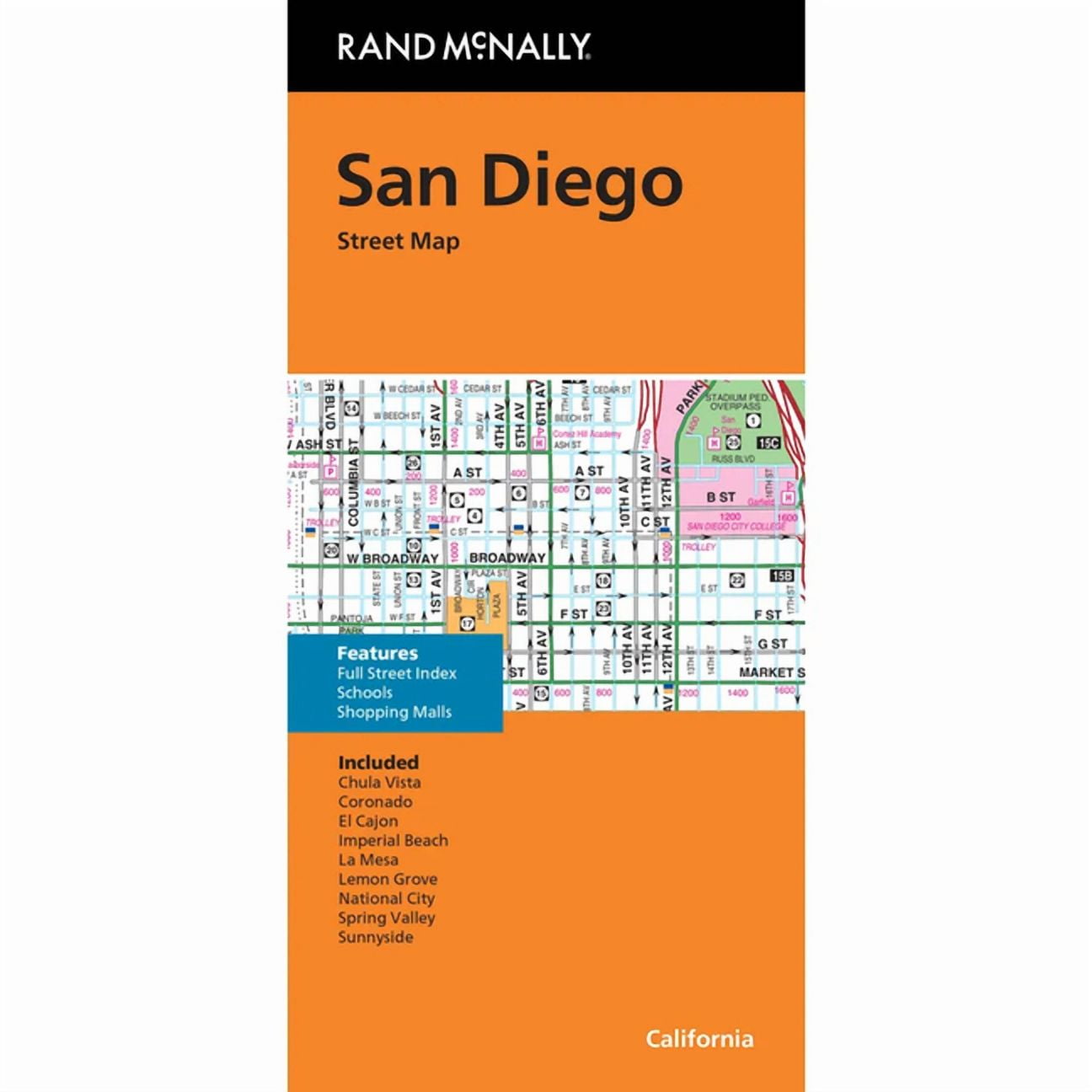 Rand McNally San Diego CA Street Map, (Paperback) - Walmart.com