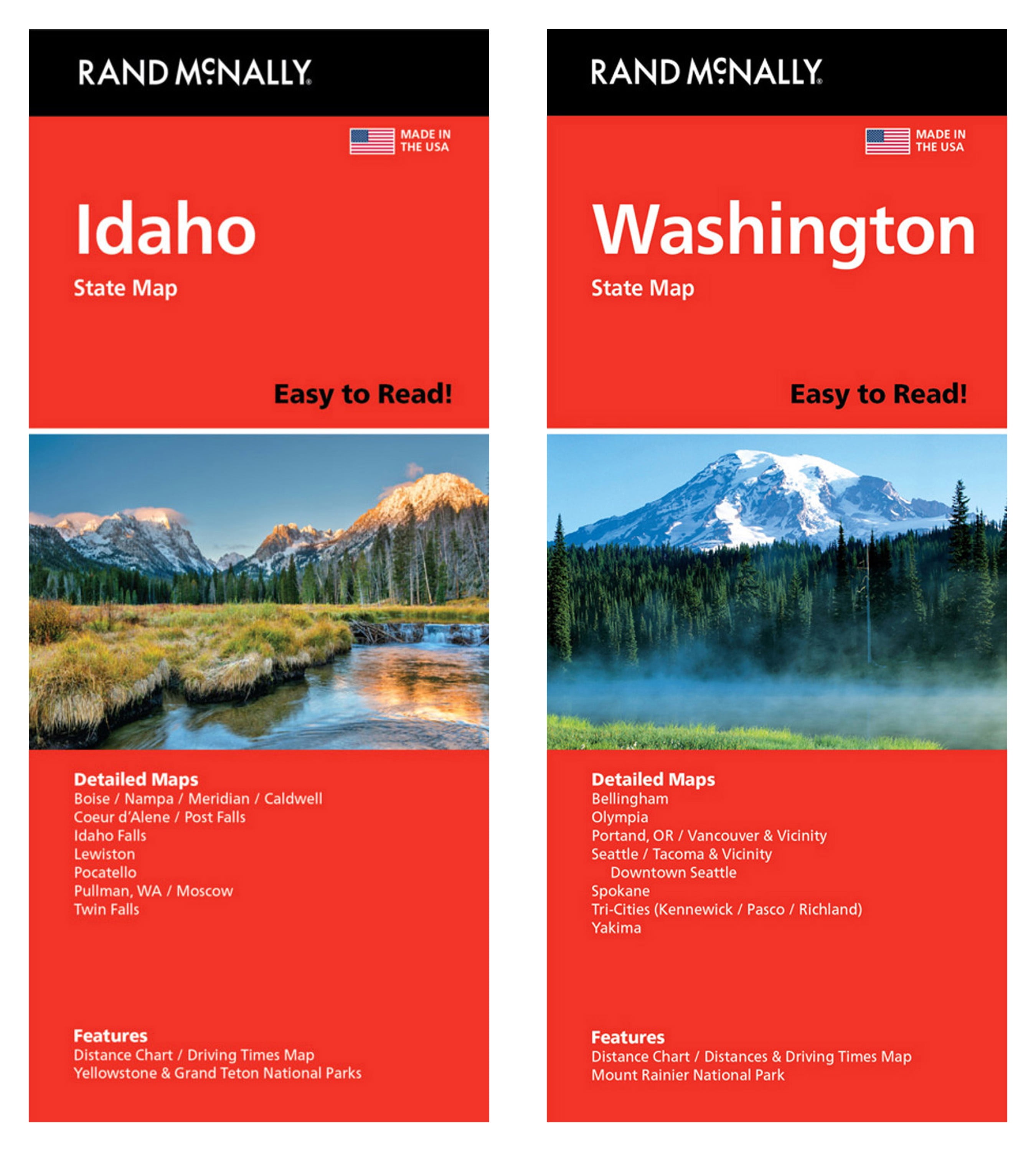 Rand McNally State Maps: Idaho and Washington (2 Maps) - Walmart.com