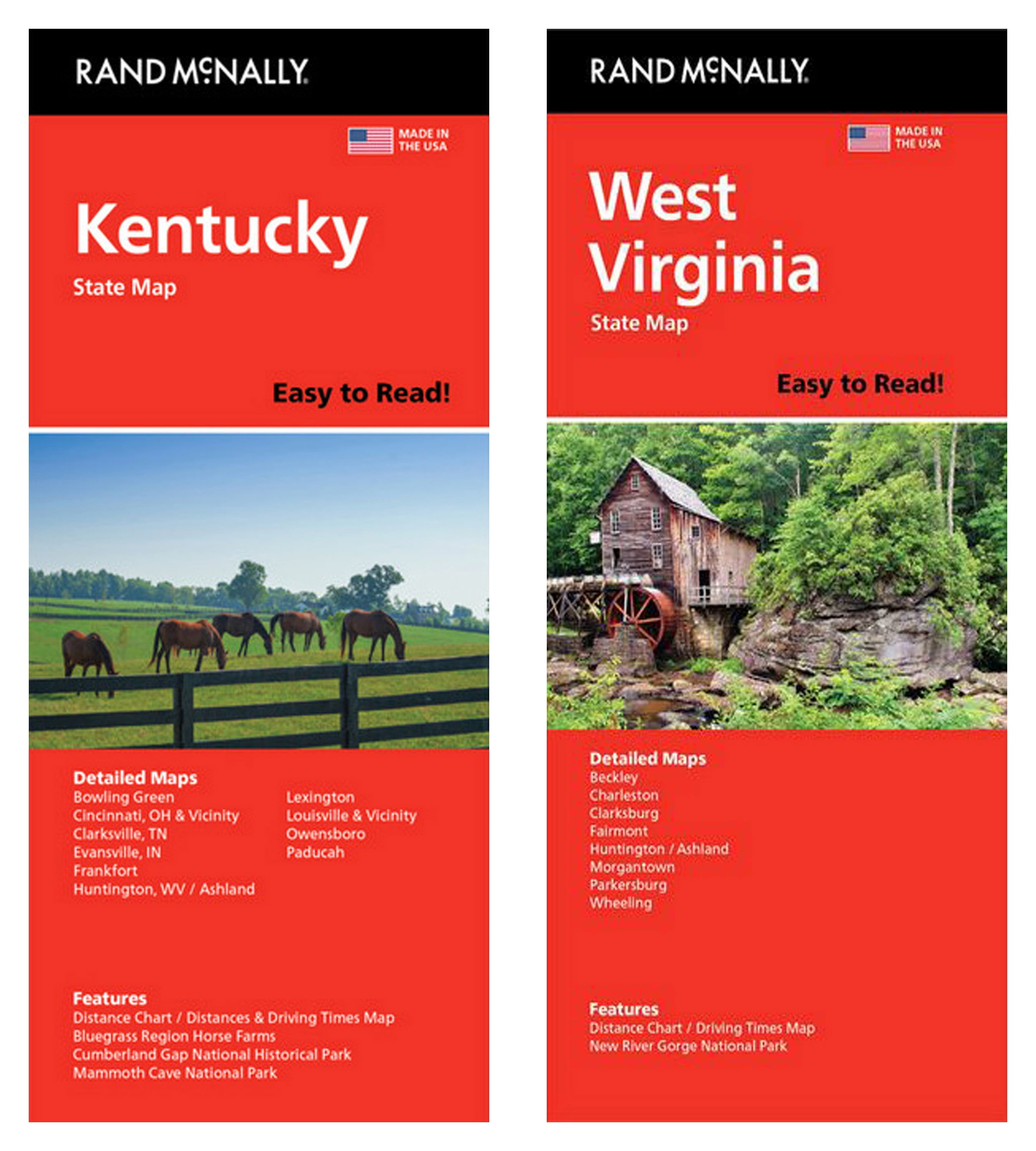 Rand McNally State Maps: Kentucky and West Virginia (2 Maps) - Walmart.com
