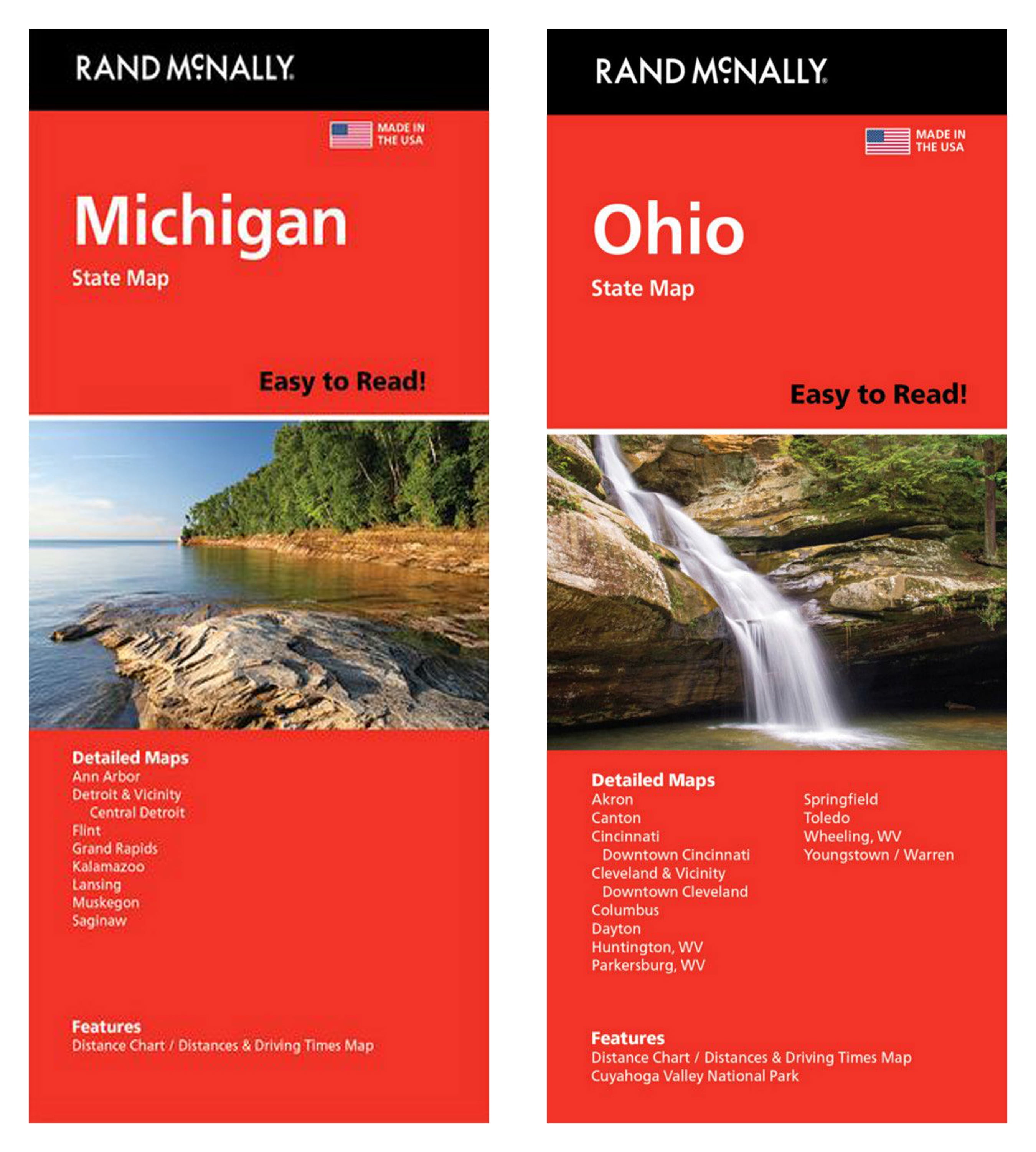 Rand McNally State Maps: Michigan and Ohio (2 Maps) - Walmart.com