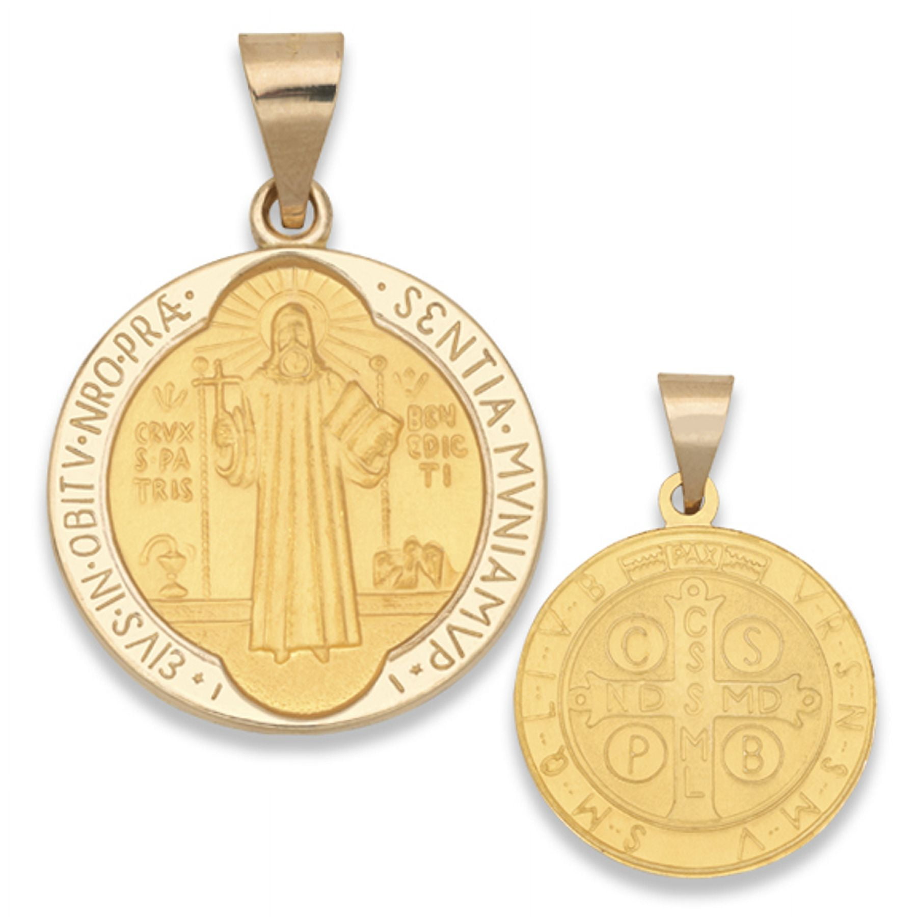 Rand & Paseka 14 KT Yellow Gold Saint Benedict Two-Sided Medal ...