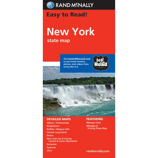 Rand mcnally easy to read! new york state map - folded map ...