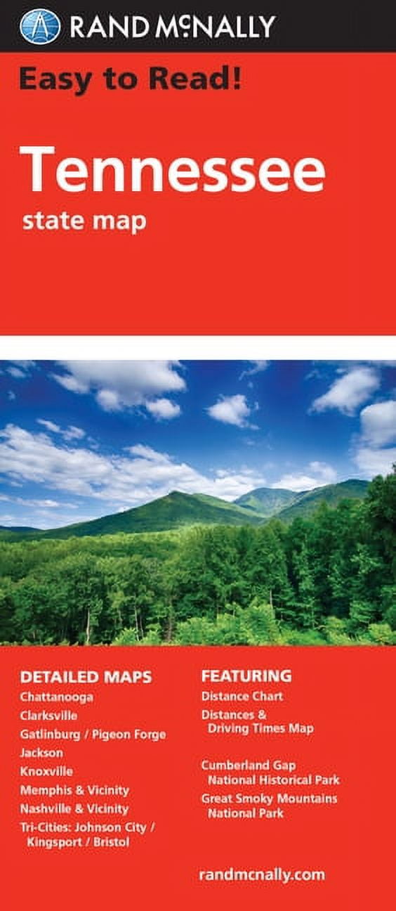 Rand mcnally easy to read! tennessee state map - folded map ...