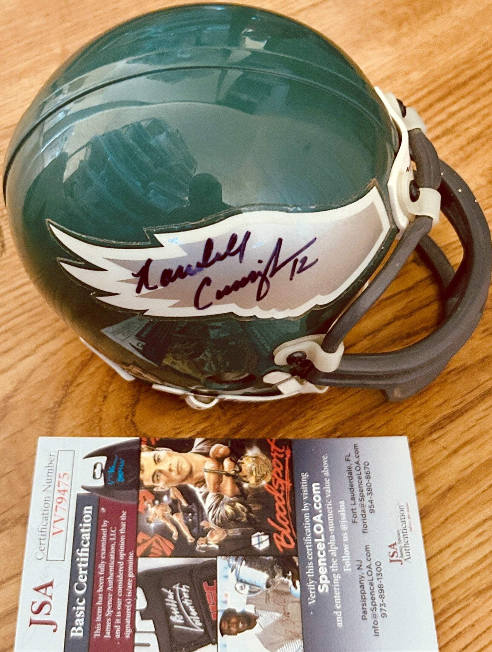 Randall Cunningham autographed Philadelphia Eagles throwback mini ...
