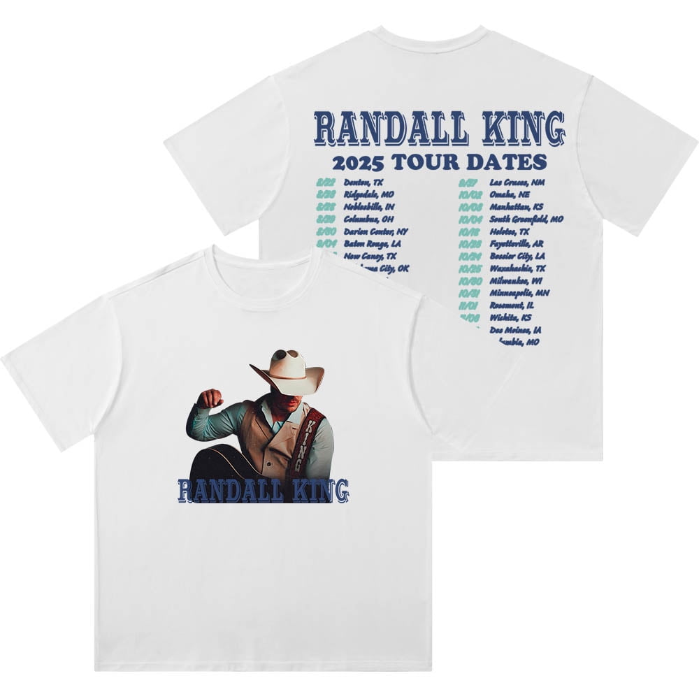 Randall King 2025 Tour Merch Vintage Wash T-Shirts Cosplay Women Men ...