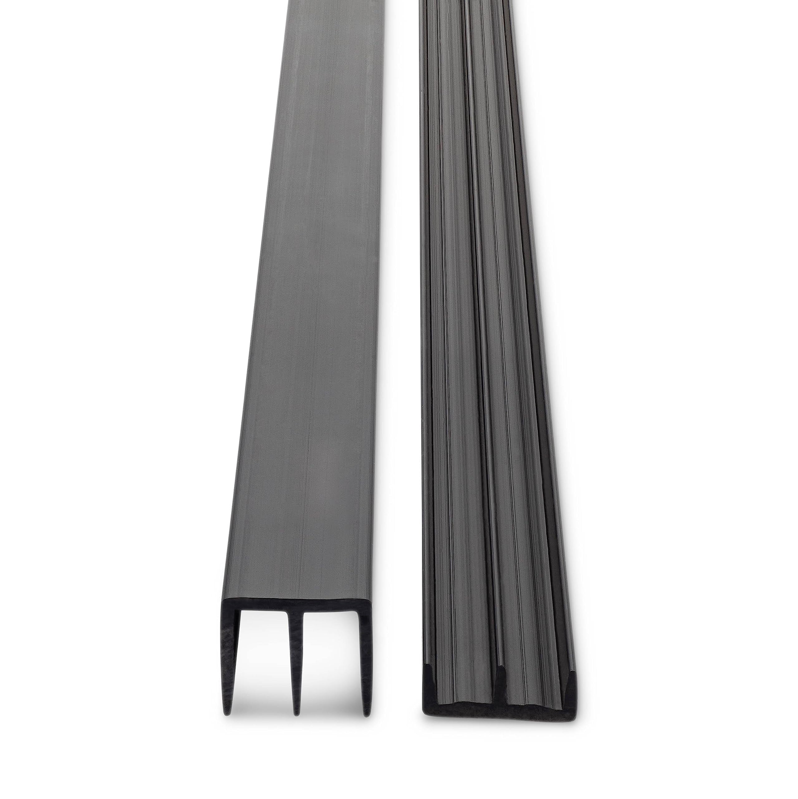 Randall Manufacturing 1/4" Plastic Sliding Door Track (Black, 4 FT Long ...