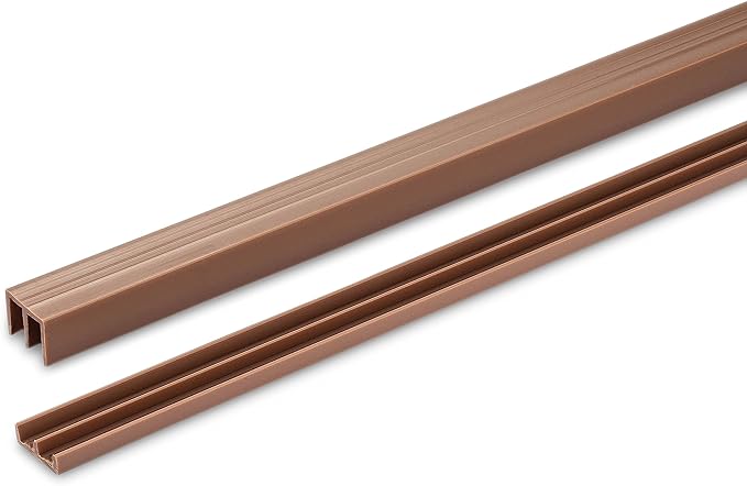 Randall Manufacturing 1/4" Plastic Sliding Door Track (Tan, 3 FT Long ...