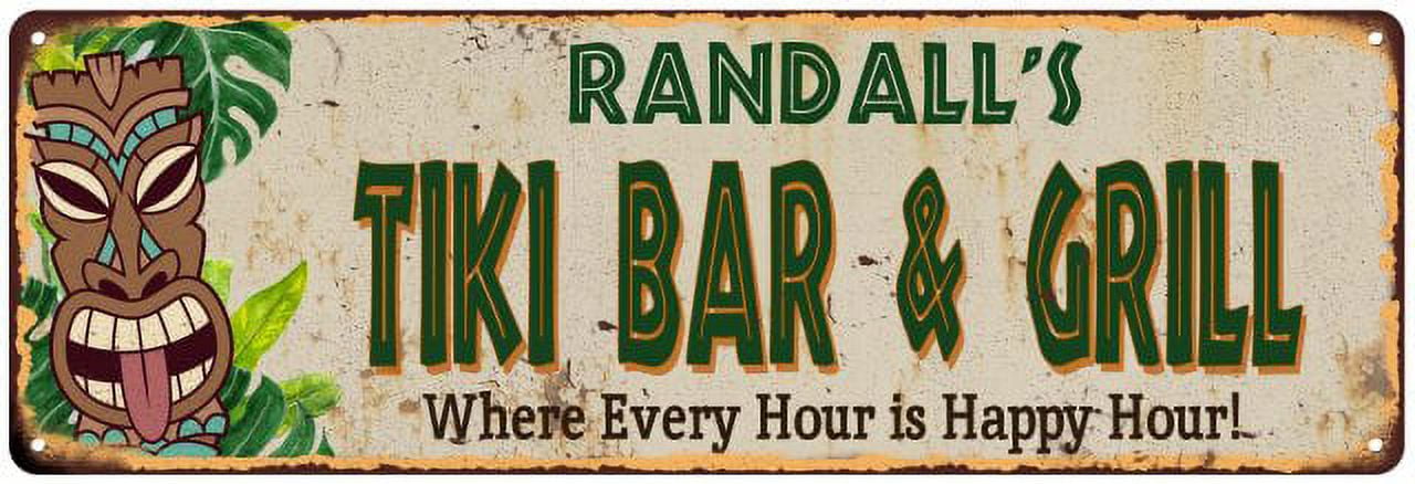 Randall's TIKI BAR & GRILL Gift Metal Sign 6x18 Decor 206180040387 ...