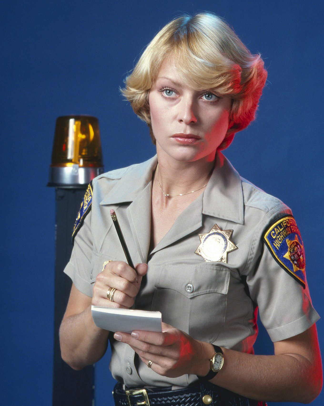 Randi Oakes In Chips In Police Uniform Taking Notes 24X36 Classic ...