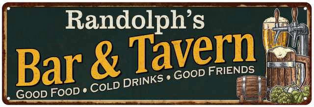 Randolph's Bar and Tavern Green Sign Man Cave 8x24 108240003480 ...