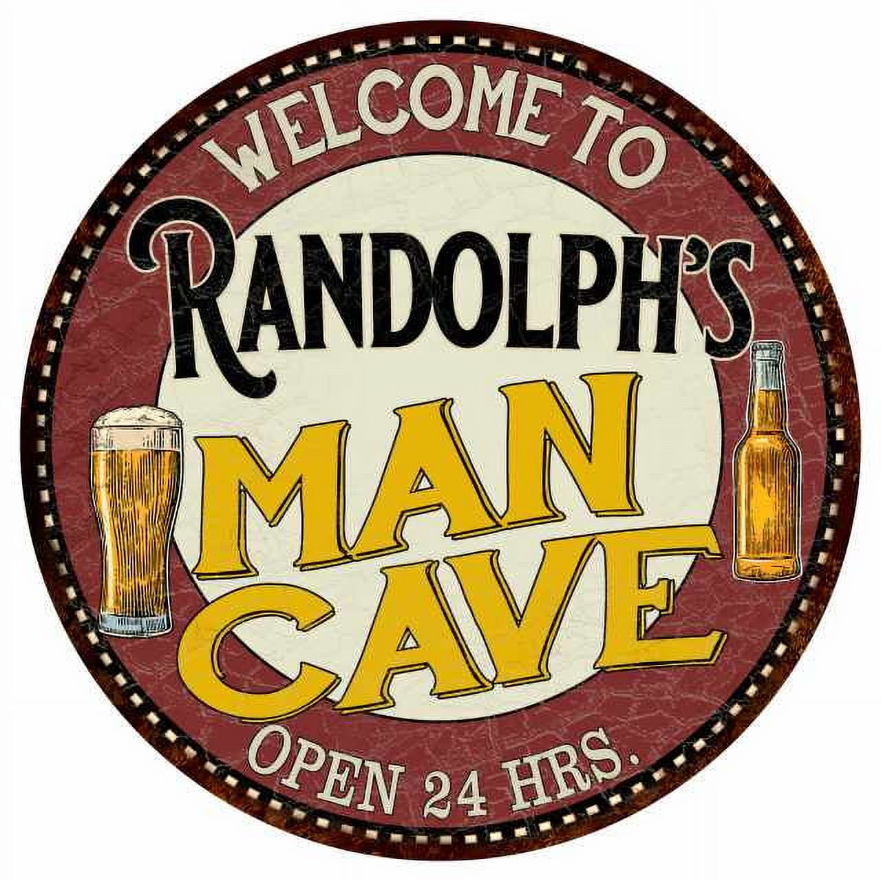 Randolph's Man Cave 14" Round Metal Sign Kitchen Bar Wall Decor ...
