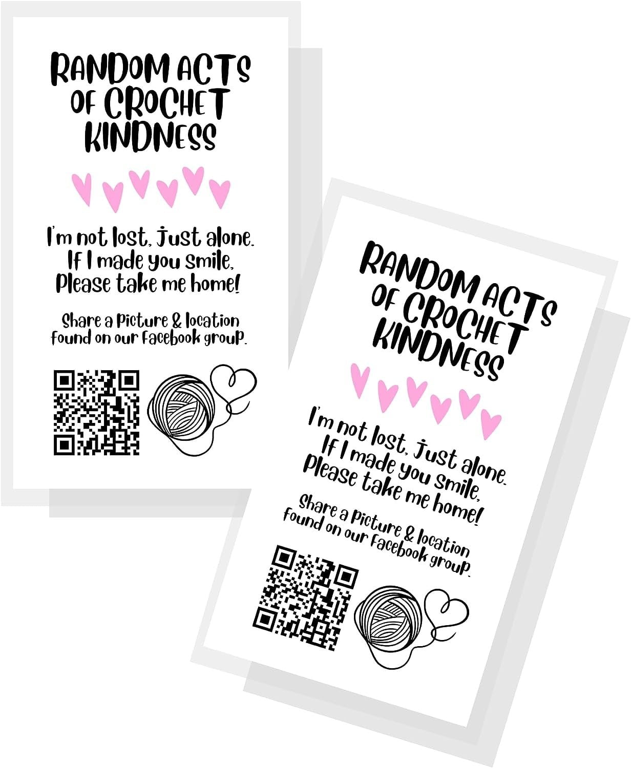 Random Acts of Crochet Kindness Gift Tags 50 pk 2 x 3.5 Cards to Give ...