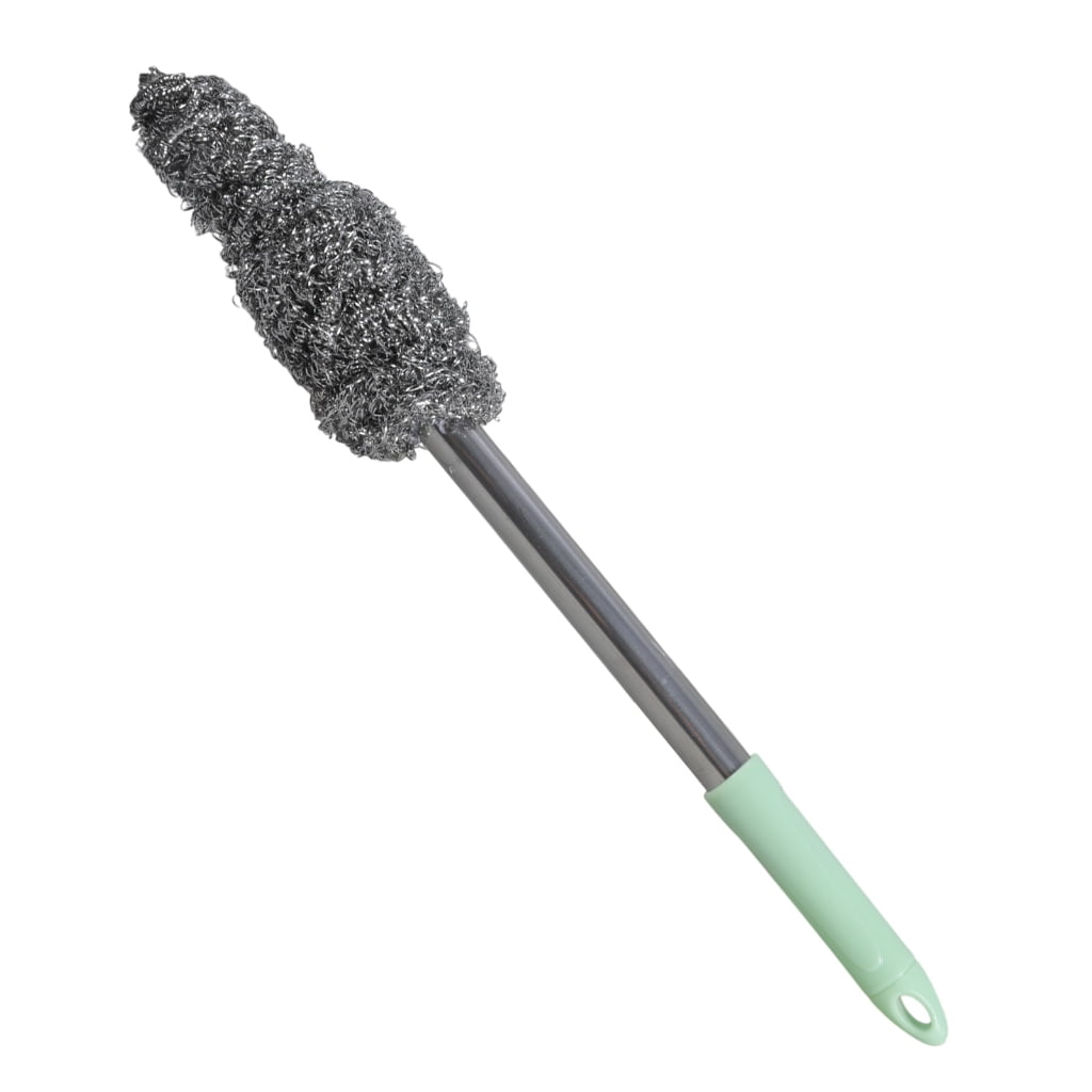 Random Color Long Handle Stainless Steel Scrubbing Brush Ergonomic Pots ...